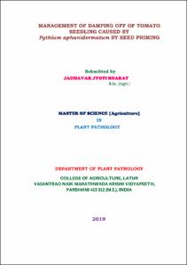 Management of damping off of tomato seedling caused by pythium ...
