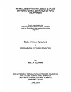krishikosh Repository :: Browsing Thesis by Subject "Agricultural ...