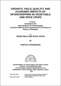 Growth, yield, quality and economic impacts of intercropping in ...